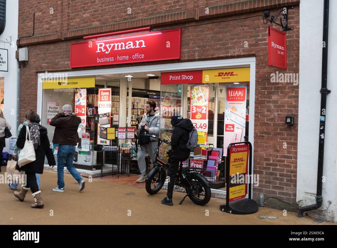 Ryman Stationery shop front view Stock Photo - Alamy
