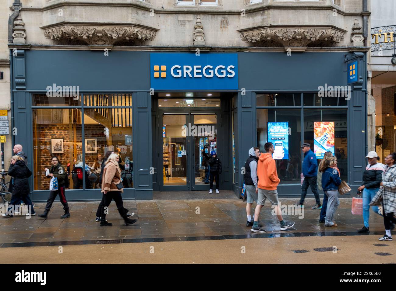 Greggs shop front view Stock Photo - Alamy
