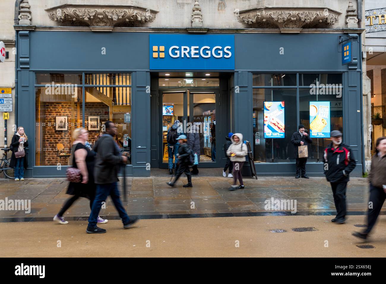 Greggs shop front view Stock Photo - Alamy
