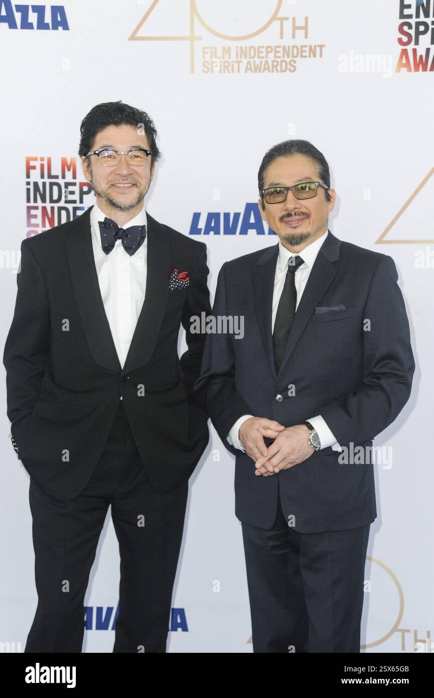 Ca. 22nd Feb, 2025. Tadanobu Asano, Hiroyuki Sanada at arrivals for Film Independent Spirit ...
