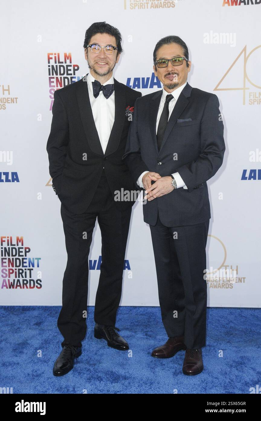 Ca. 22nd Feb, 2025. Tadanobu Asano, Hiroyuki Sanada at arrivals for Film Independent Spirit ...