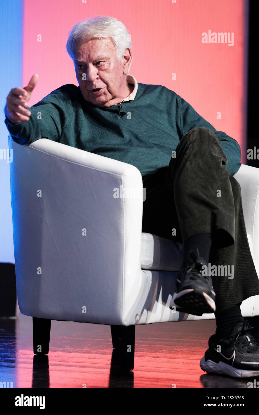 Former Prime Minister Felipe Gonzalez during the presentation of the ...