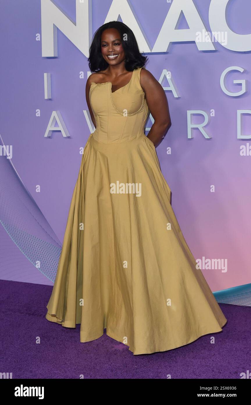 Novi Brown arrives at the 56th NAACP Image Awards on Saturday, Feb. 22 ...