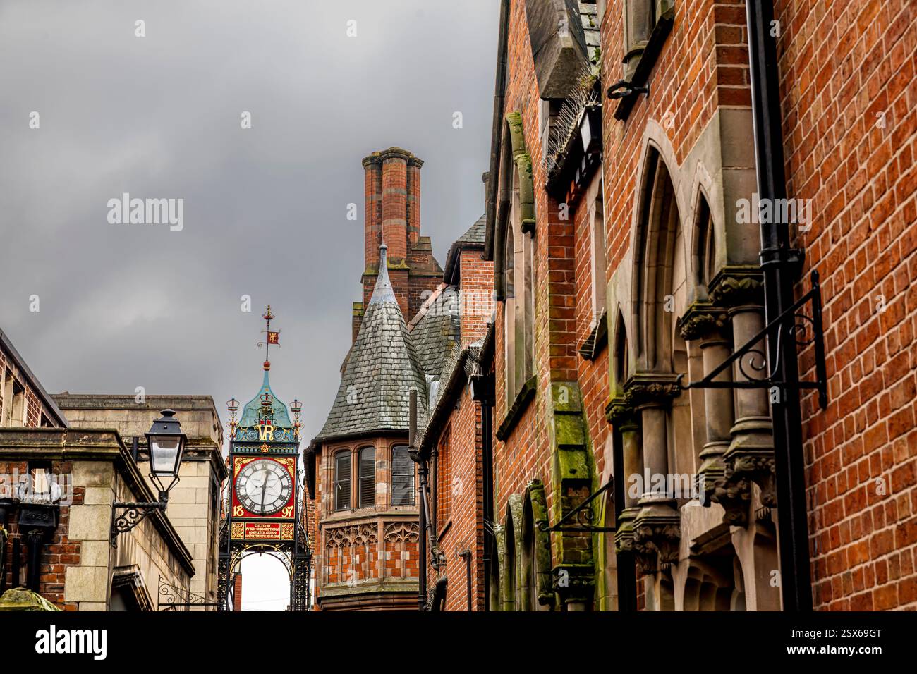 Victorian Clock Chester Stock Photo - Alamy