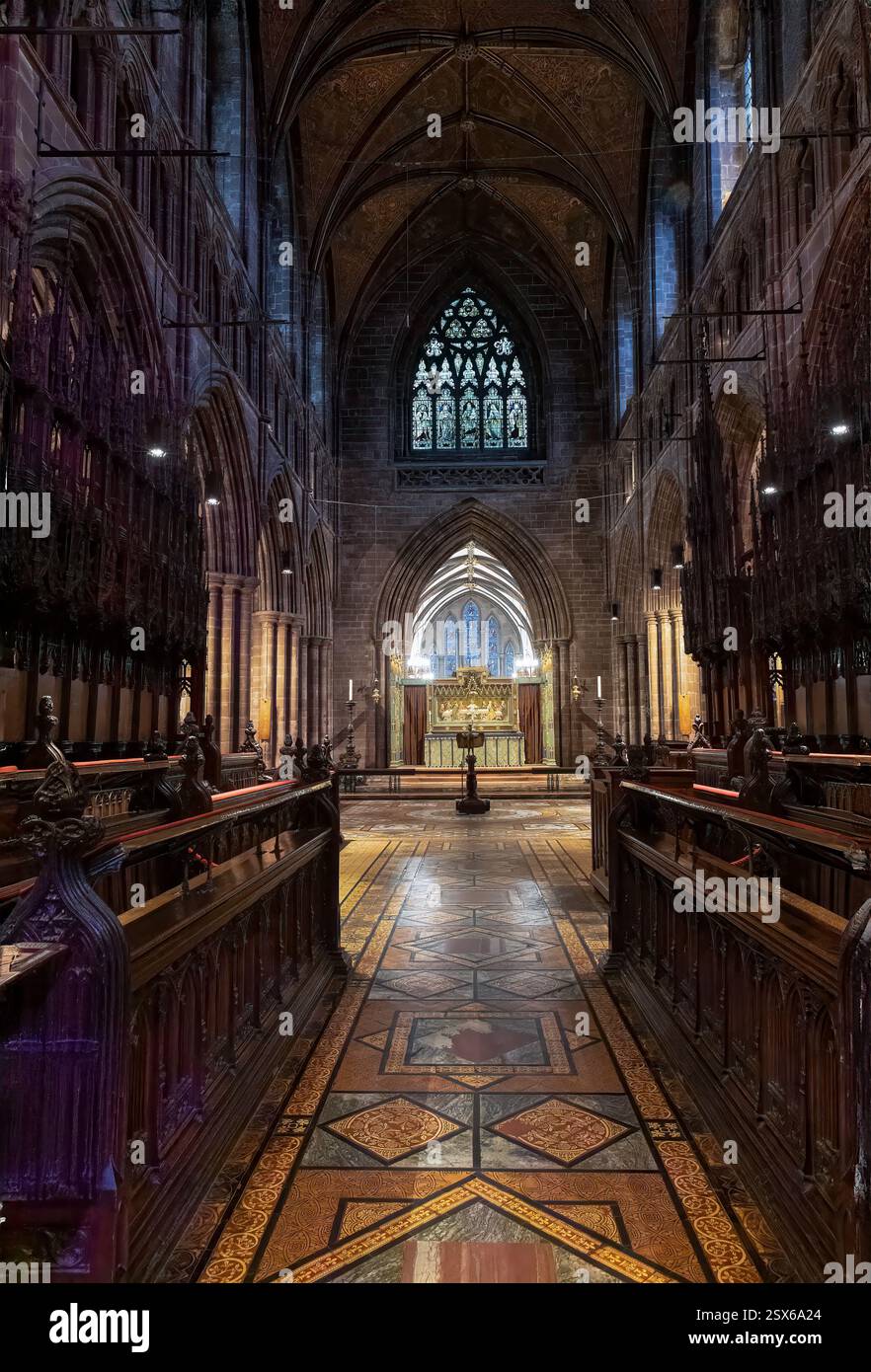 Interior of Chester Cathedral in Chester Stock Photo - Alamy