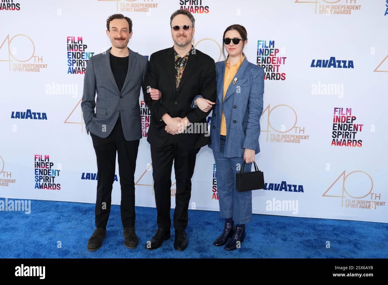 Chris Kaye, from left, Josh Margolin and Zoe Worth arrive at the Film ...