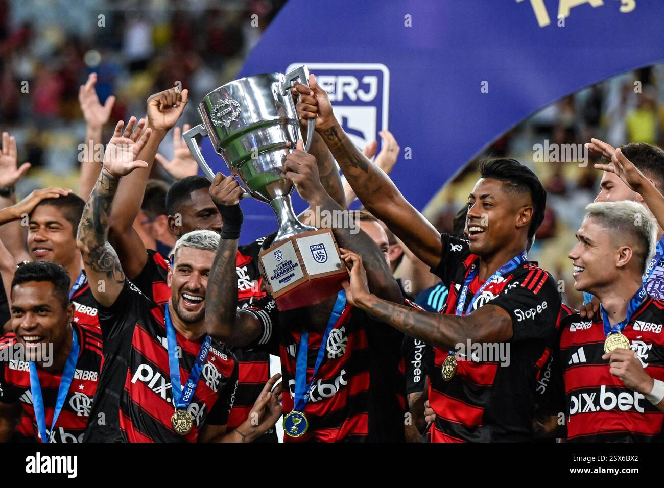 Rio De Janeiro, Brazil. 22nd Feb, 2025. XXXXXXXXXXXXX during Flamengo x ...