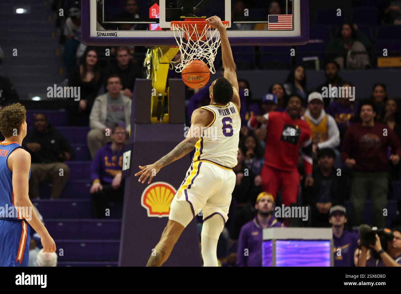 Baton Rouge, United States. 22nd Feb, 2025. LSU Tigers forward Robert ...