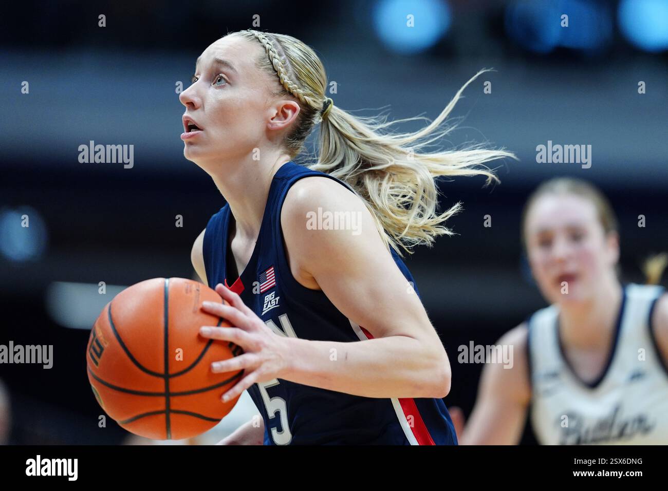 INDIANAPOLIS, IN - February 22: UCONN Huskies guard Paige Bueckers (5 ...