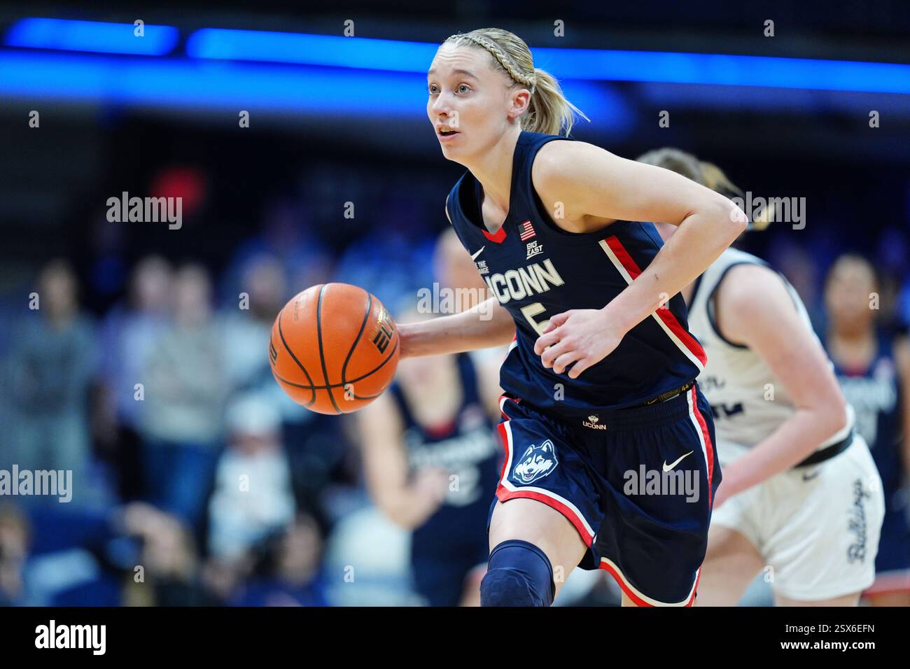 INDIANAPOLIS, IN - February 22: UCONN Huskies guard Paige Bueckers (5 ...