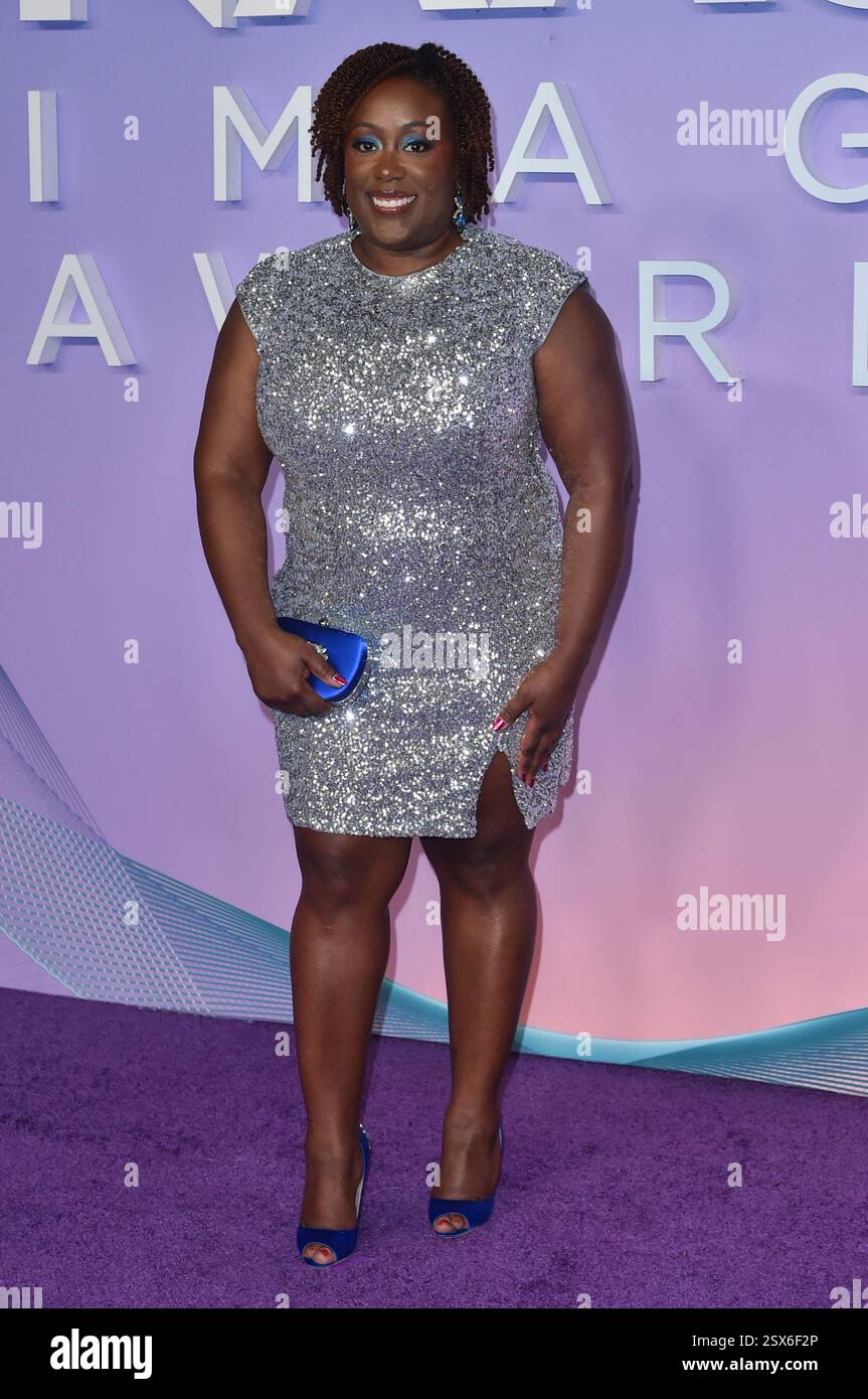 Felicia Jones arrives at the 56th NAACP Image Awards on Saturday, Feb ...