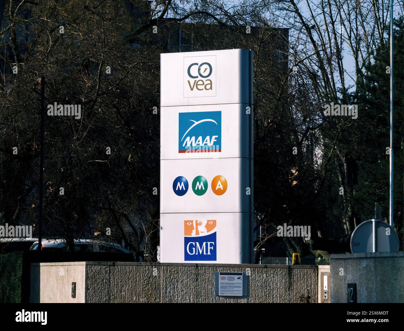 Strasbourg, France - Feb 18, 2025: A Covea insurance group sign in ...