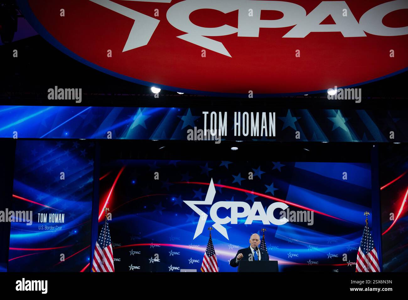 Border Czar Tom Homan speaks at the 2025 Conservative Political Action ...