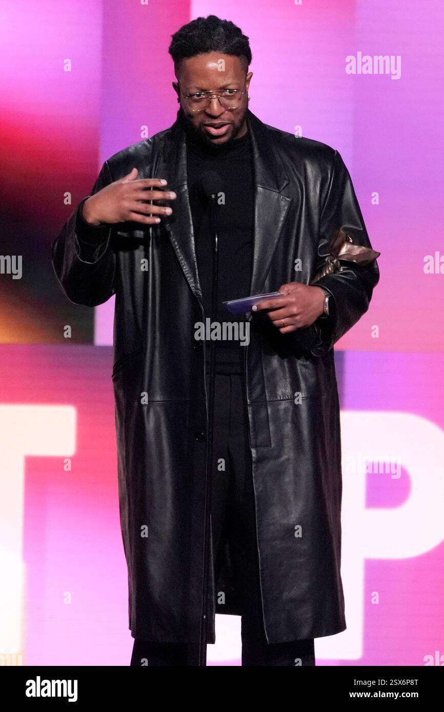 Jomo Fray accepts the award for best cinematography for "Nickel Boys" during the Film ...