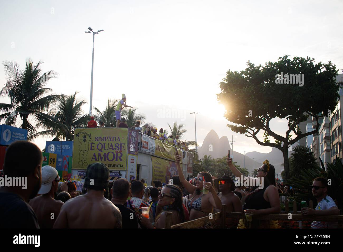 Rio De Janeiro, Brazil. 22nd Feb, 2025. Celebrators dance during the ...