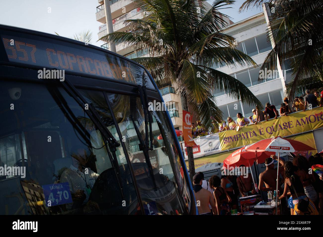 Rio De Janeiro, Brazil. 22nd Feb, 2025. Celebrators dance during the ...