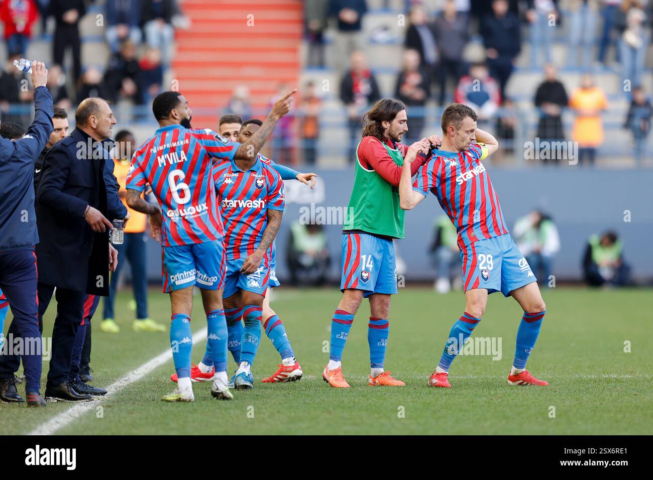 Caen, France. 22nd Feb 2025. 14 Lorenzo RAJOT (smc) - 29 Romain THOMAS ...