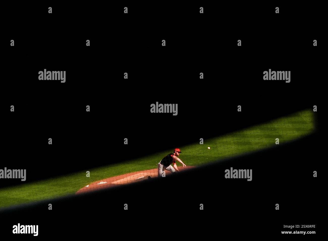 San Francisco Giants pitcher Cole Waites throws against the Texas ...