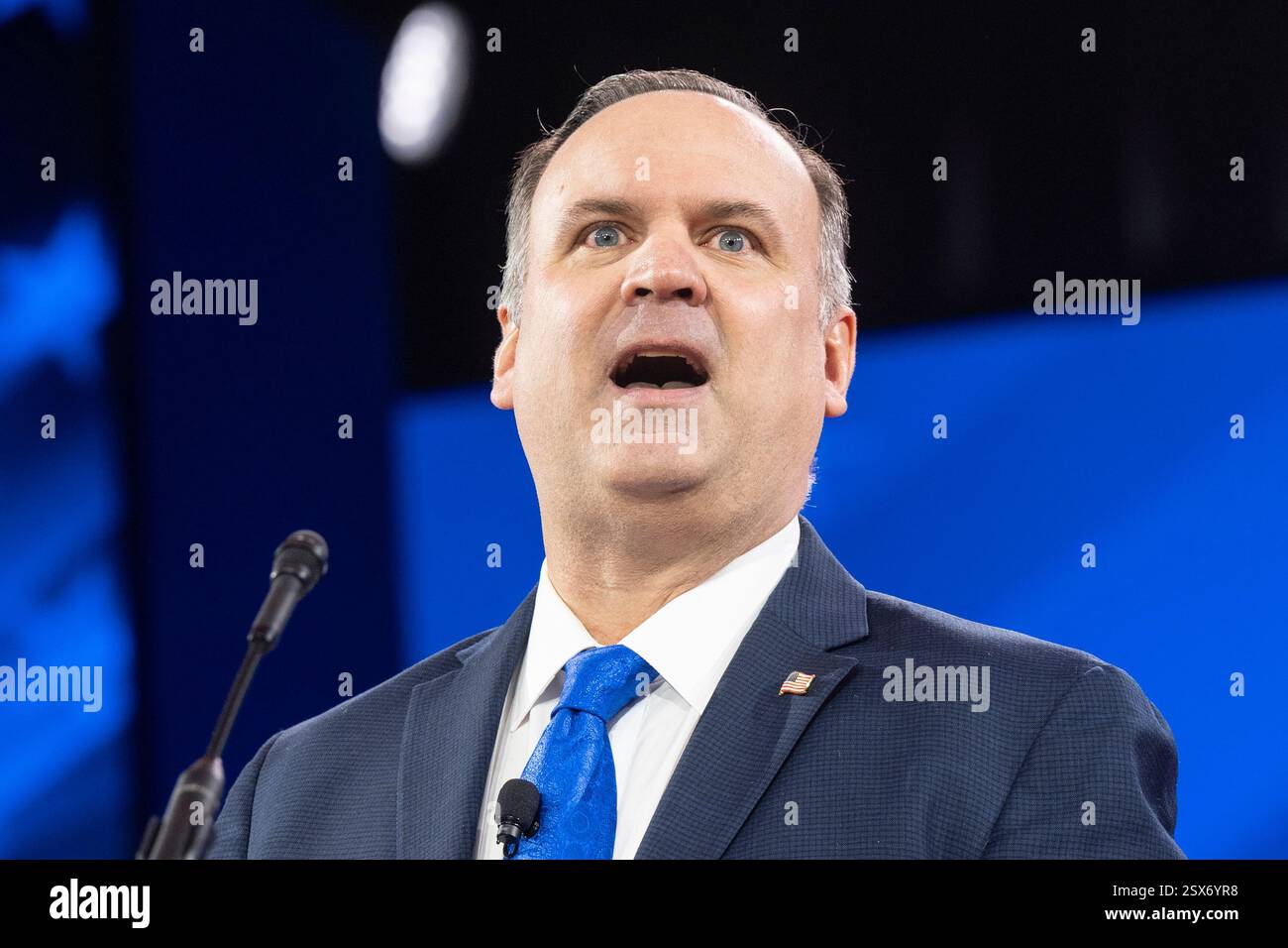 National Harbor, MD, February 22, 2025: Dan Scavino speaks during 2025 ...