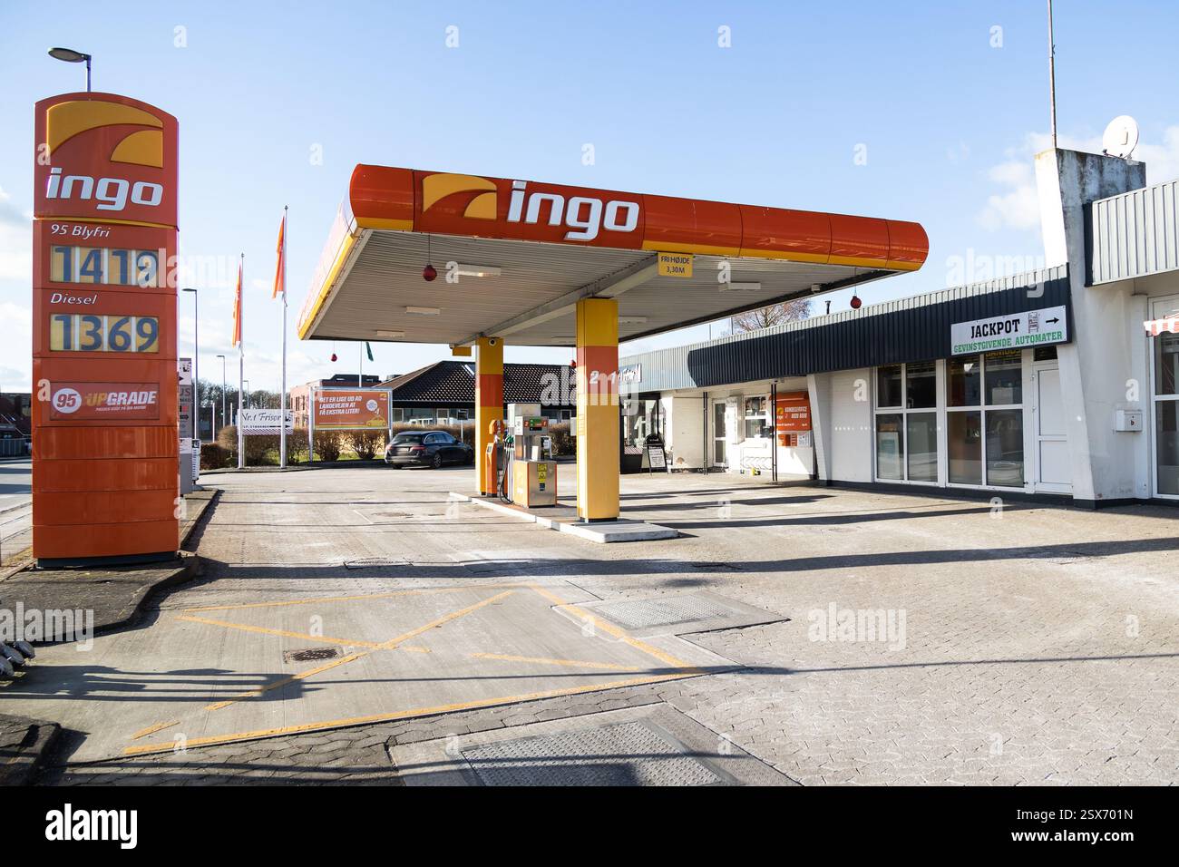 Odense, Denmark. 18th Feb, 2025. General view of Ingo logo at Ingo gas ...