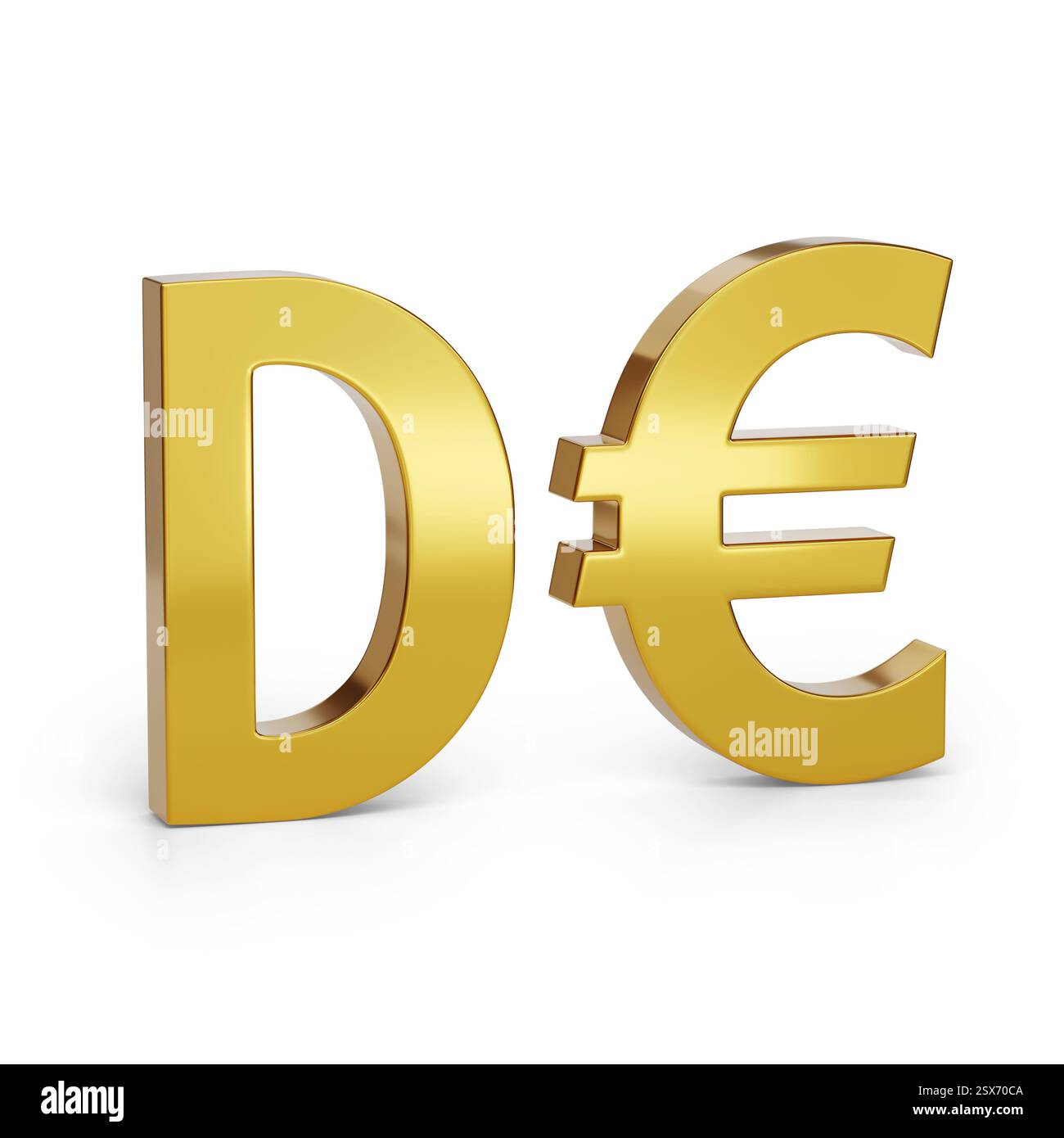Digital euro symbol isolated on white background. 3d illustration Stock ...