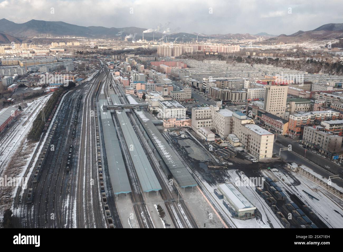 (250223) -- CHANGCHUN, Feb. 23, 2025 (Xinhua) -- An aerial drone photo ...