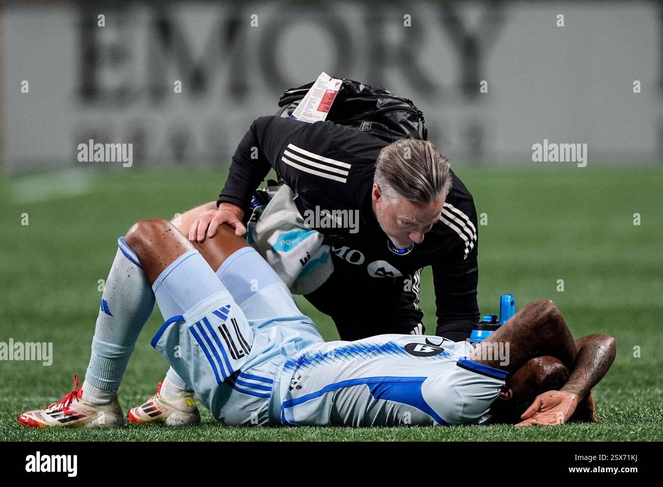 CF Montreal defender Jahkeele Marshall-Rutty (11) is helped after ...