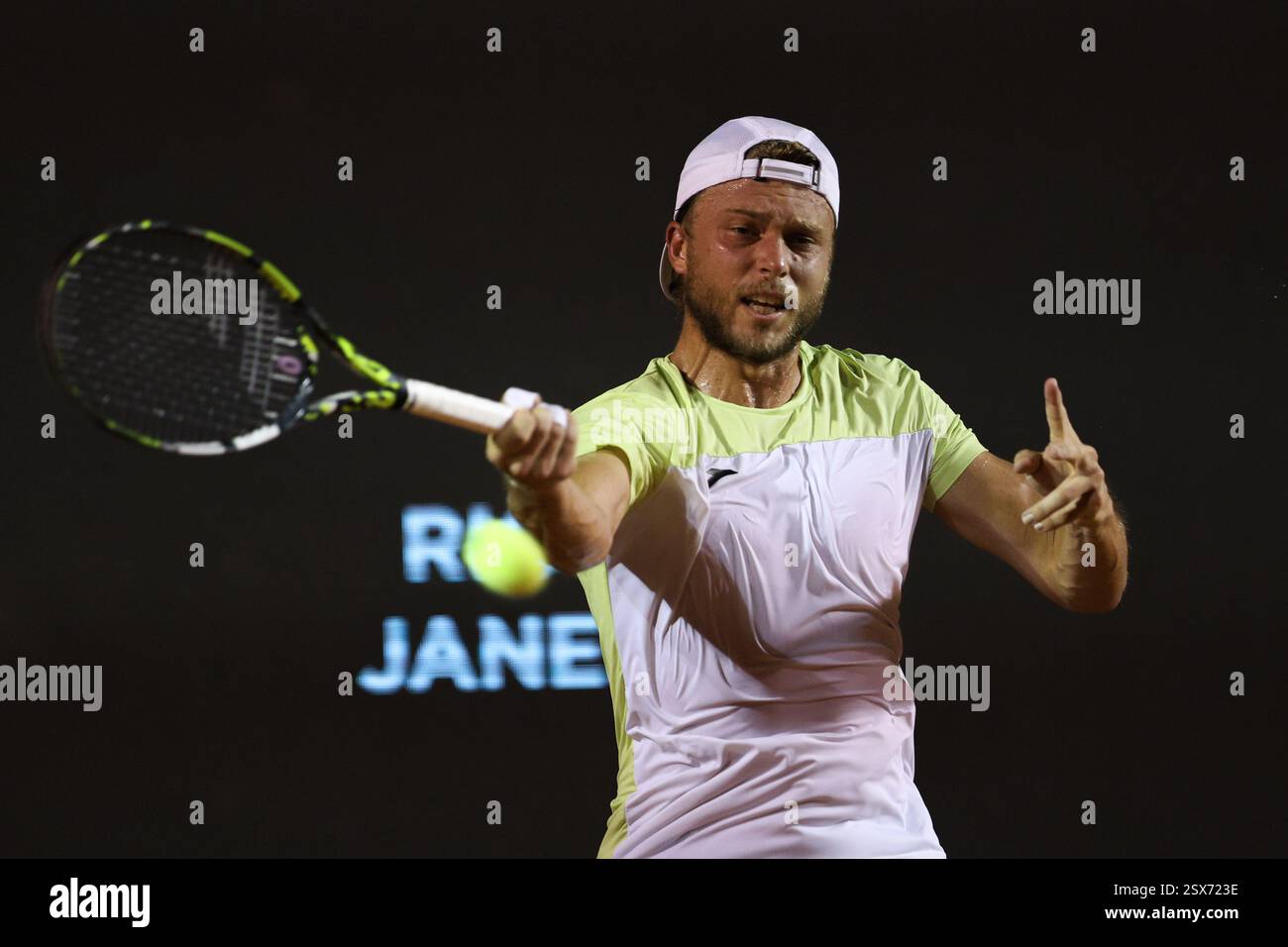 Brazil, Brazil. 22nd Feb, 2025. Alexandre Muller of France hits a ...