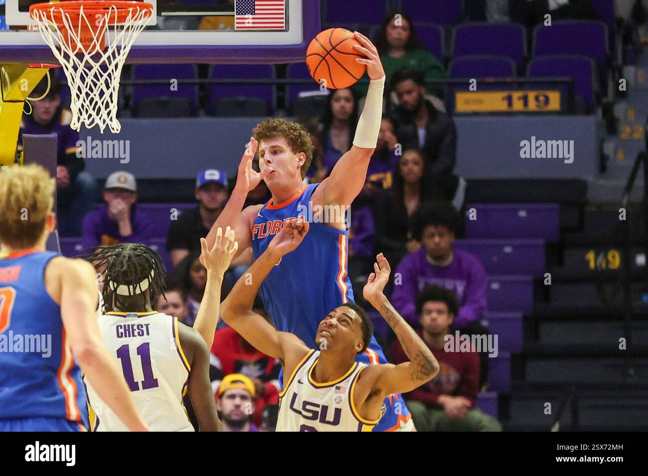 Baton Rouge, United States. 22nd Feb, 2025. Florida Gators forward ...