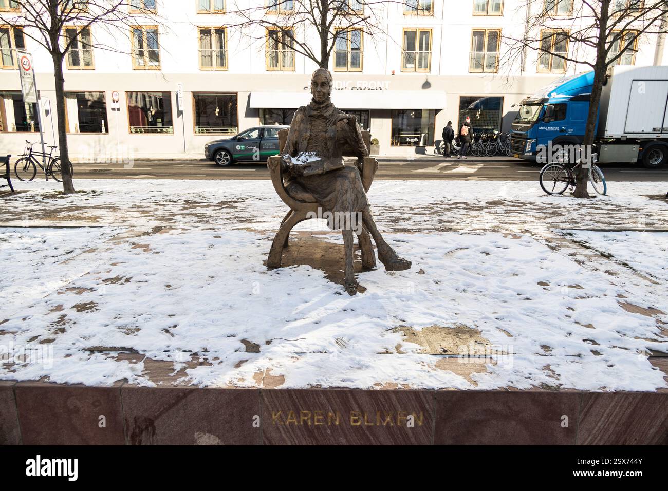 A monument of Danish writer Karen Blixen made by artist Rikke Raben on ...