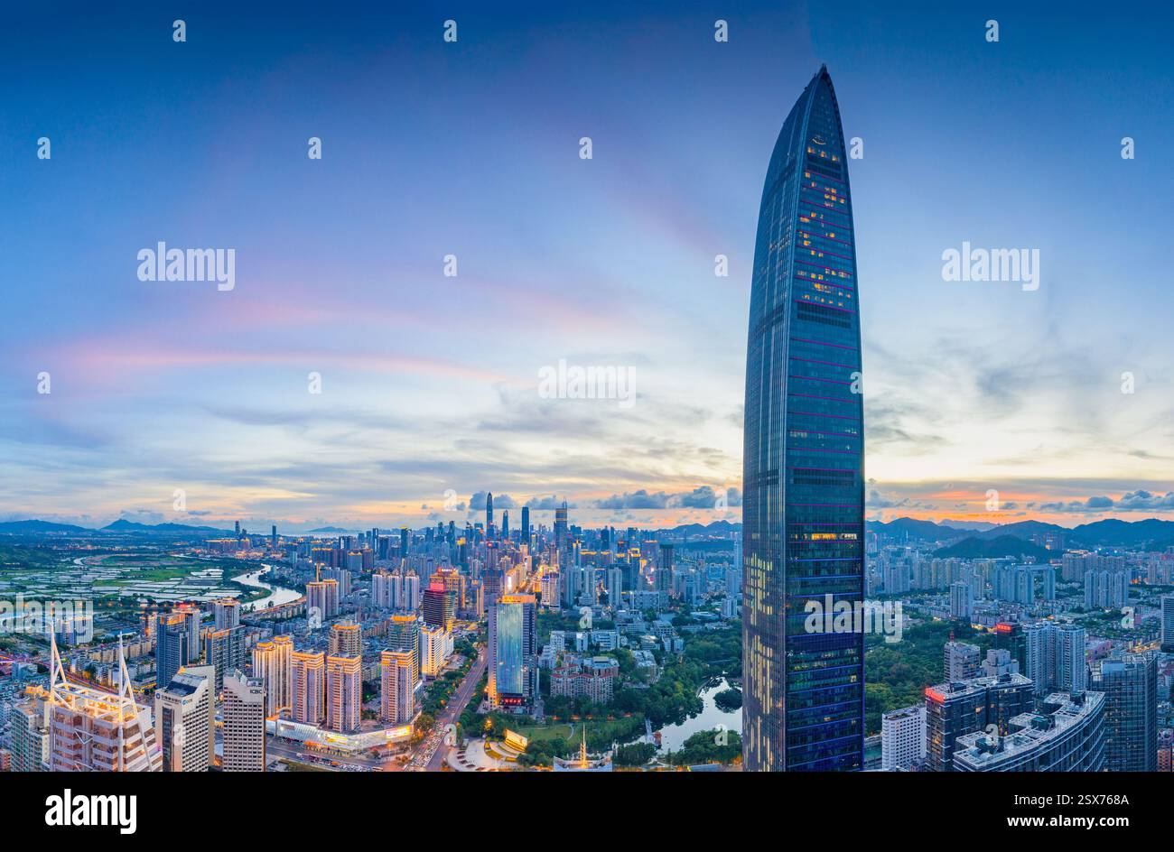 Urban scenery of Shenzhen City, Guangdong Province, China Stock Photo ...
