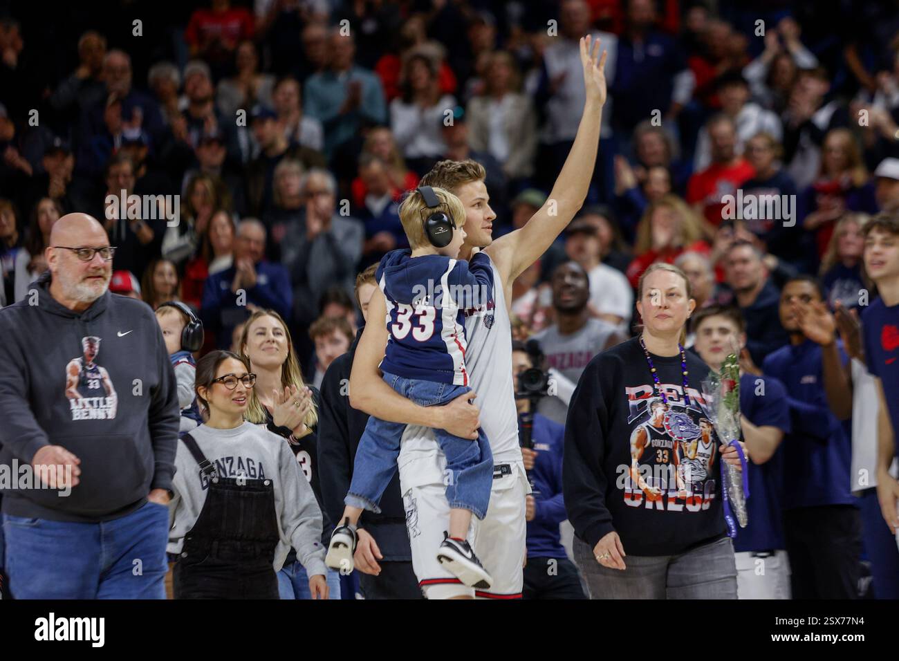 SPOKANE, WA - FEBRUARY 22: Gonzaga Bulldogs forward Ben Gregg (33) is ...