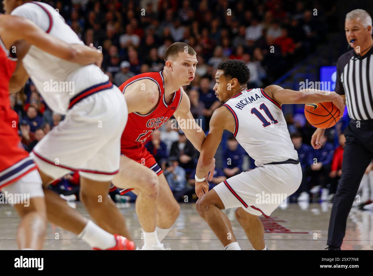 SPOKANE, WA - FEBRUARY 22: Gonzaga Bulldogs guard Nolan Hickman (11 ...