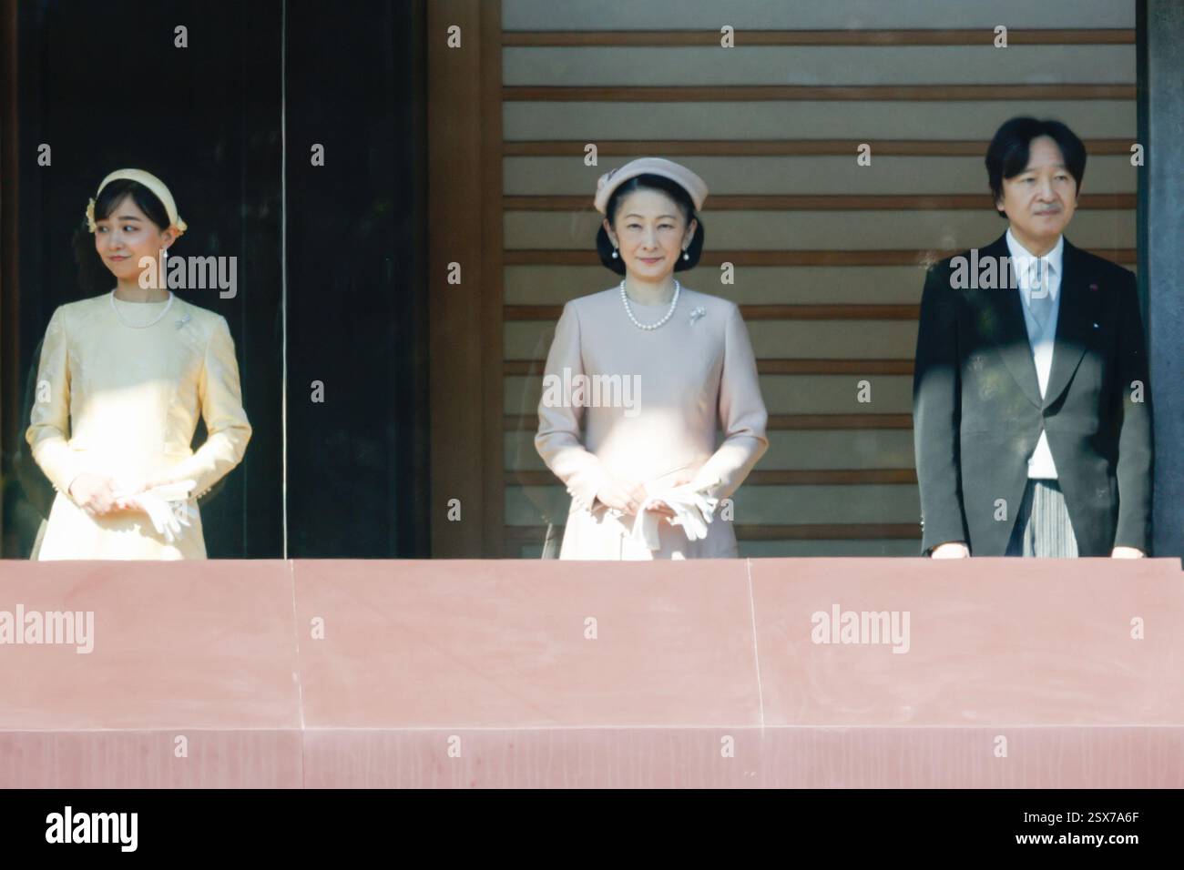 Tokyo, Japan. 23rd Feb, 2025. (R to L) CROWN PRINCE AKISHINO of Japan ...