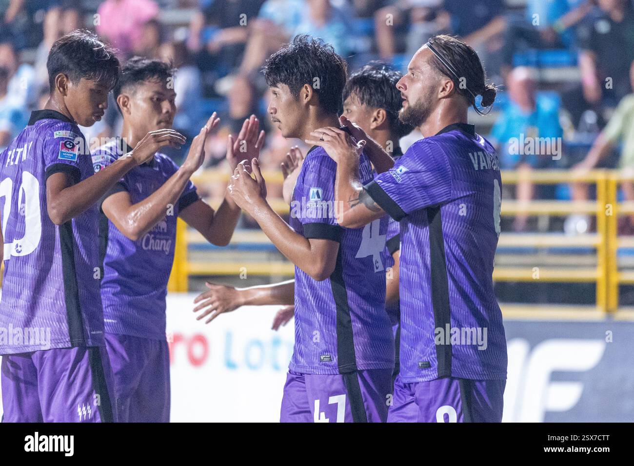 PATTAYA, THAILAND - FEBRUARY 15: Chitsanuphong of Suphanburi celebrates ...