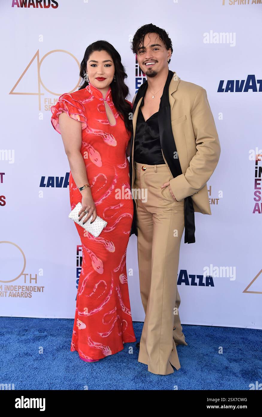 Jaylee Hamidi and Tonatiuh arriving to the 40th Film Independent Spirit ...