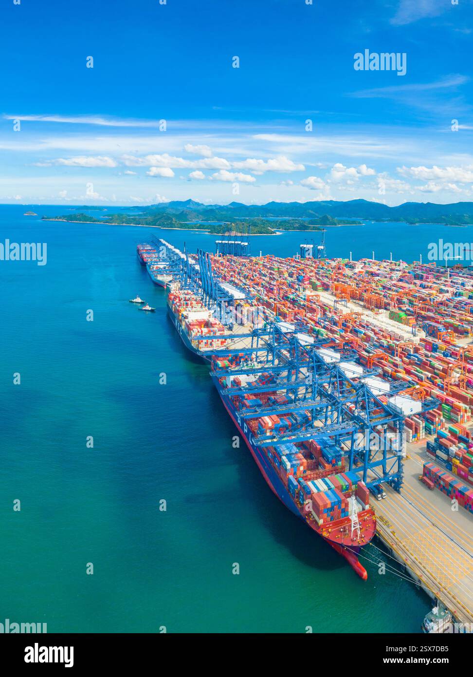 Yantian Port Free Trade Zone, Shenzhen, Guangdong Province, China Stock ...