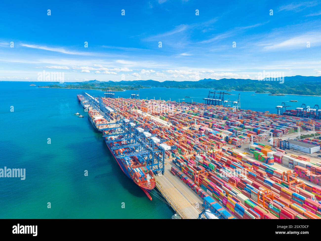 Yantian Port Free Trade Zone, Shenzhen, Guangdong Province, China Stock ...