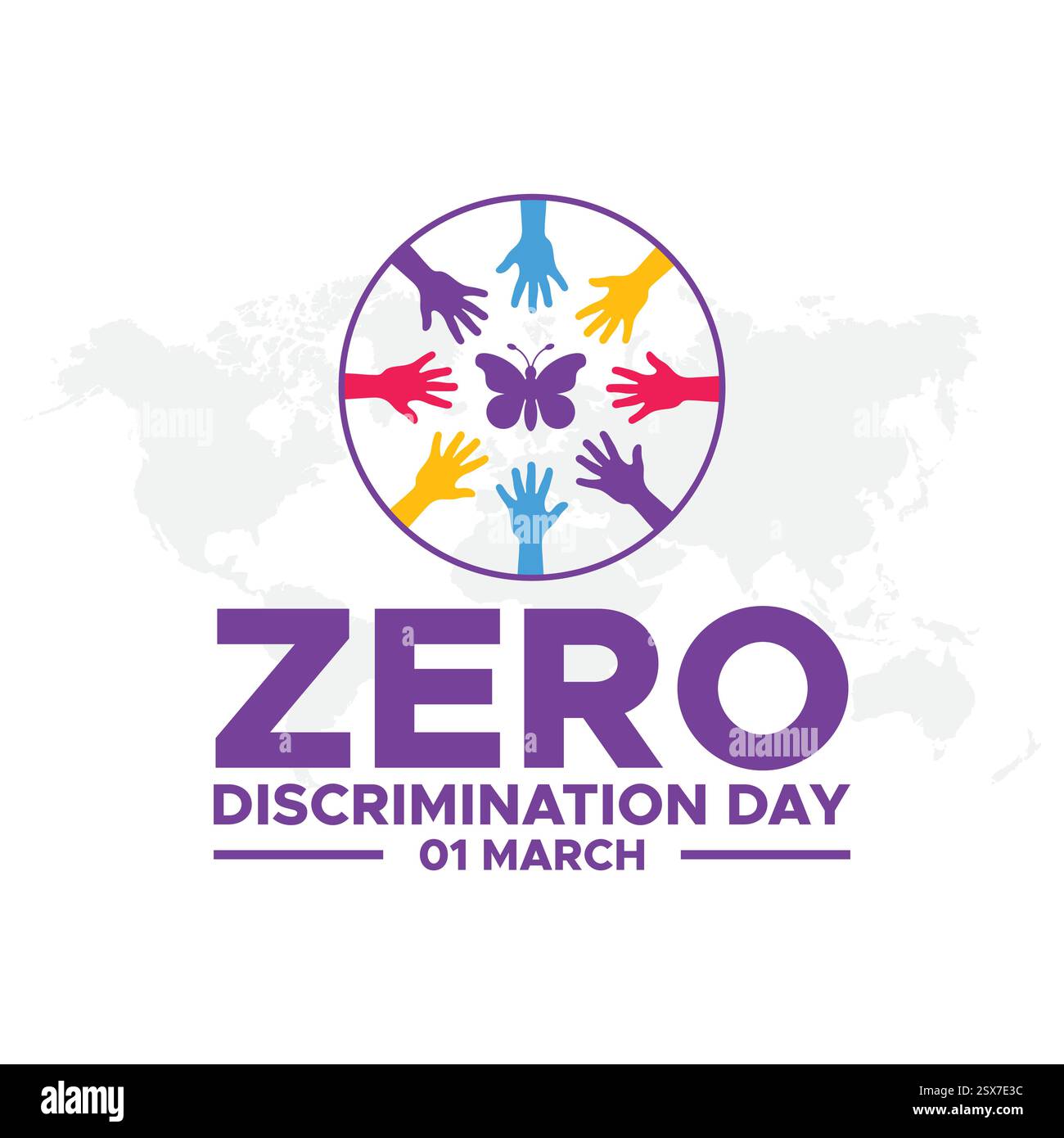 Zero Discrimination Day. Zero Discrimination concept background. vector ...