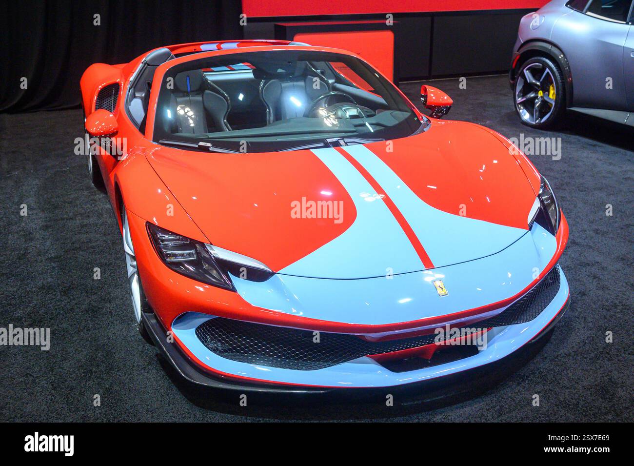 Toronto, ON, Canada - February 14, 2025: Ferrari 296 GTS presented at ...