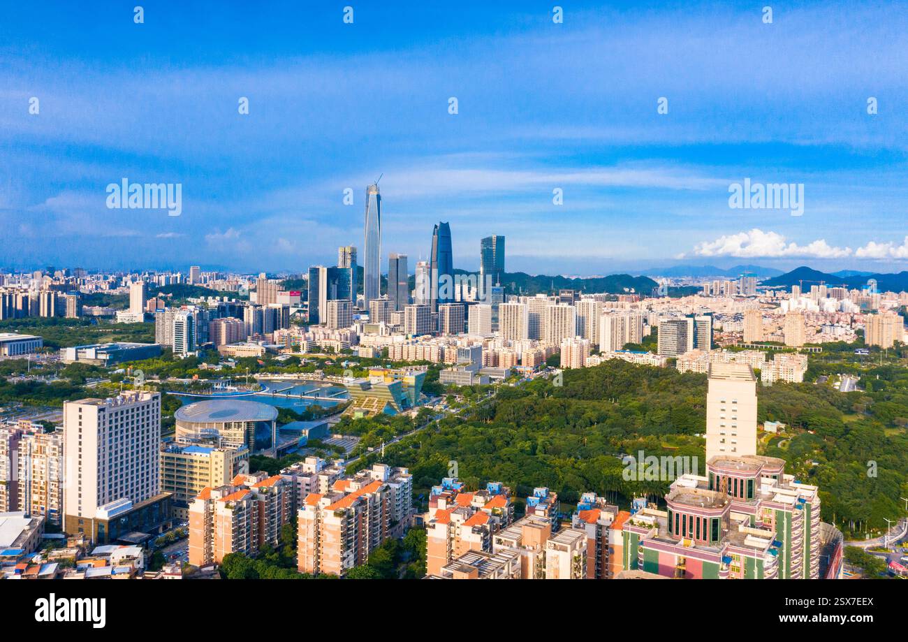 Urban Skyline of Dongguan City, Guangdong Province, China Stock Photo ...