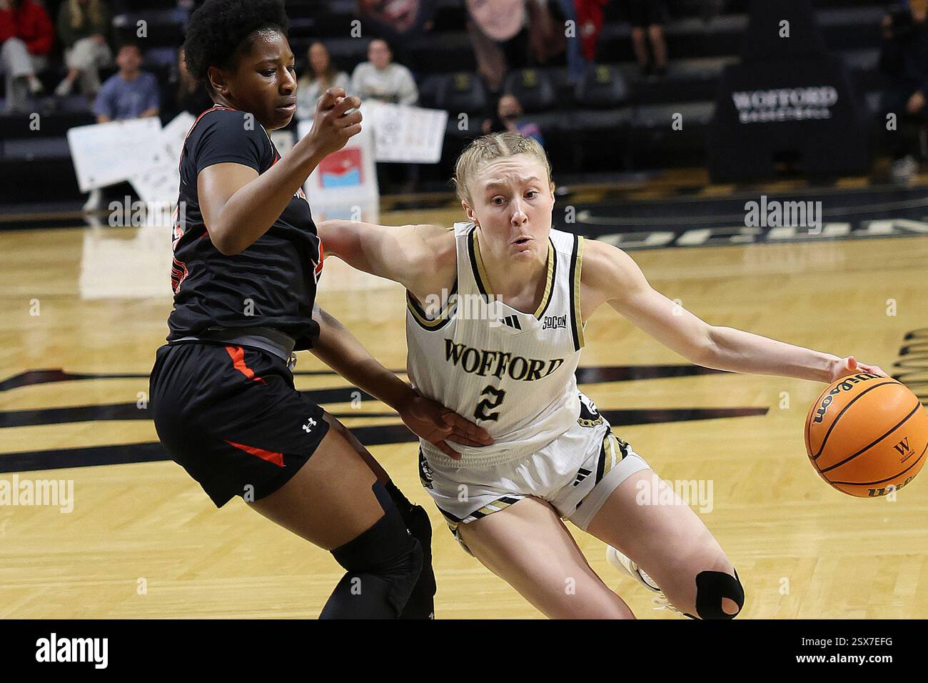 SPARTANBURG, SC - FEBRUARY 22: Wofford Terriers guard Maddie Heiss (2 ...