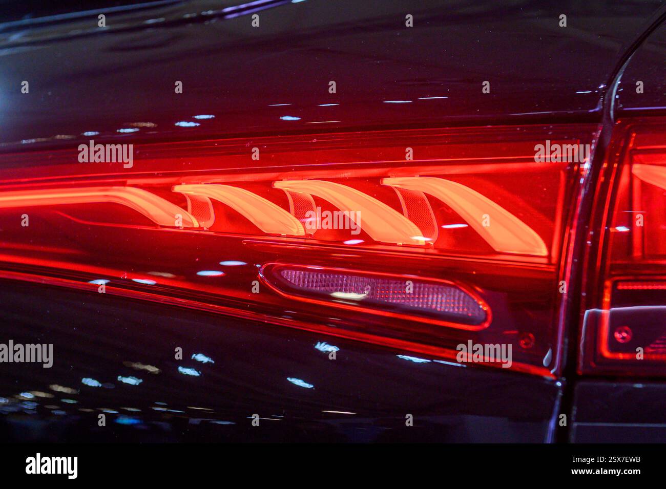 Toronto, ON, Canada - February 14, 2025: View at rear taillight of ...