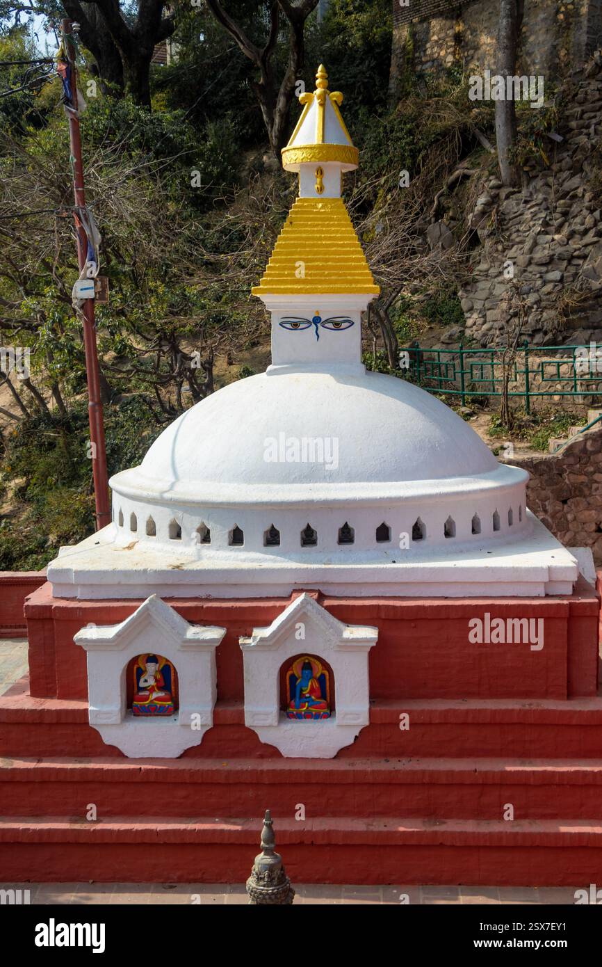 Small stupa located at the base of Swayambhunath, Kathmandu, Nepal ...