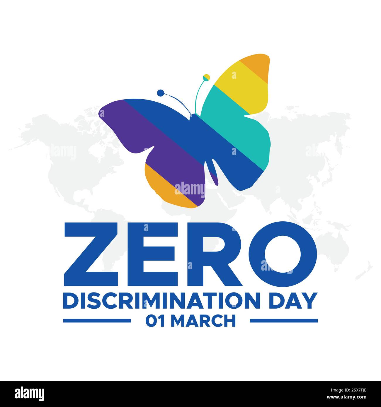 Zero Discrimination Day. Zero Discrimination concept background. vector ...