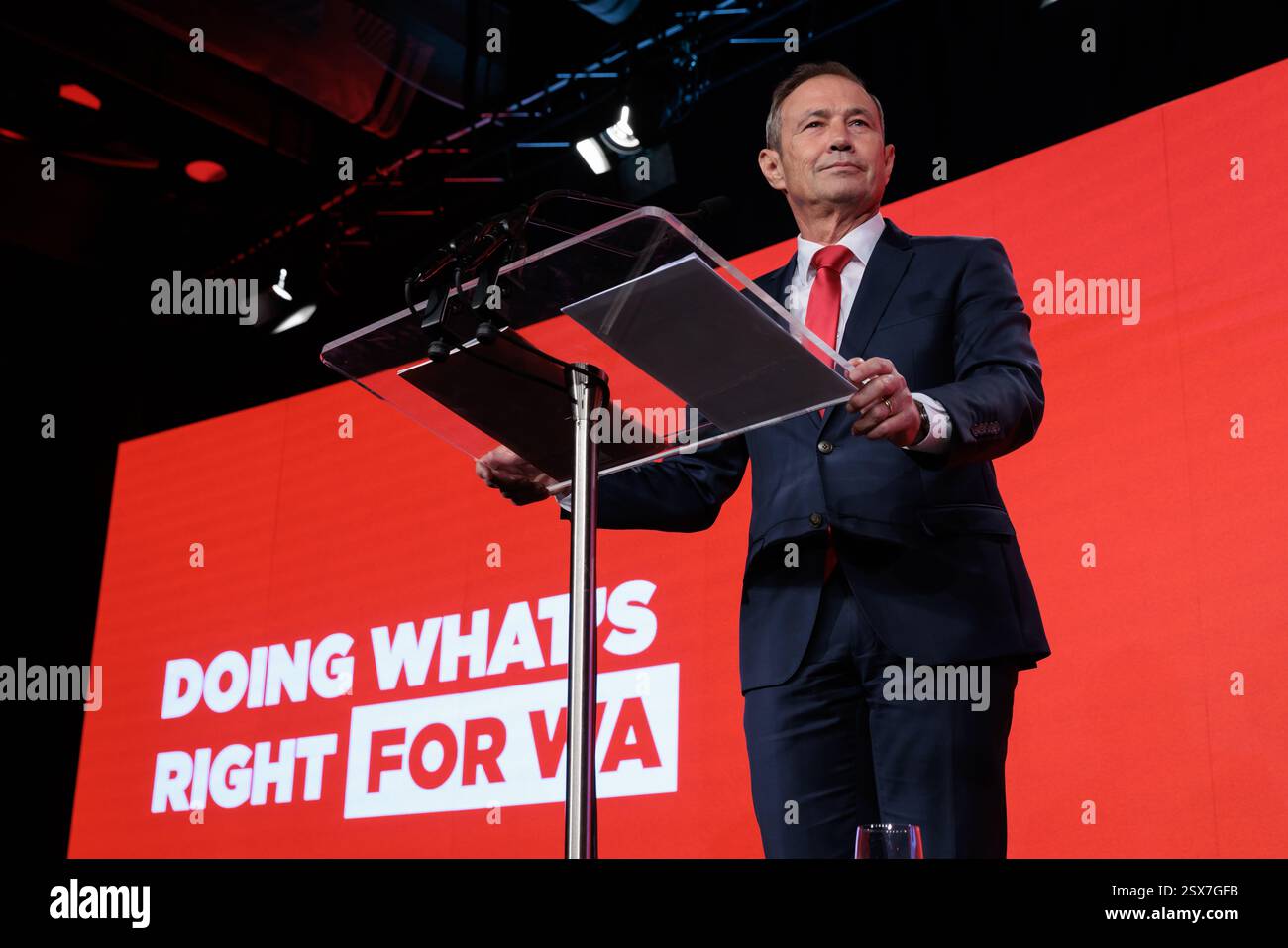 Perth, Australia. 23rd Feb 2025. Western Australia Premier, Roger Cook ...