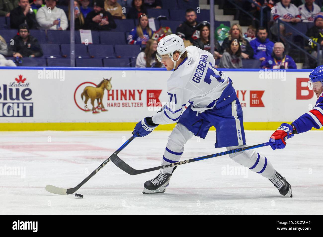 Rochester, New York, USA. 22nd Feb, 2025. Toronto Marlies forward ...