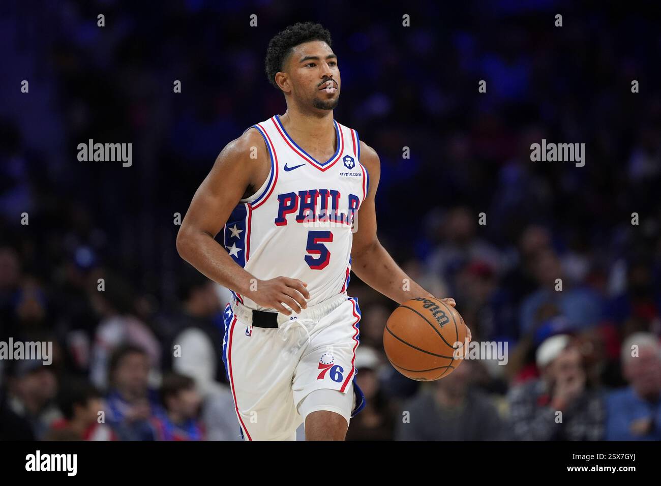 Philadelphia 76ers' Quentin Grimes plays during an NBA basketball game ...