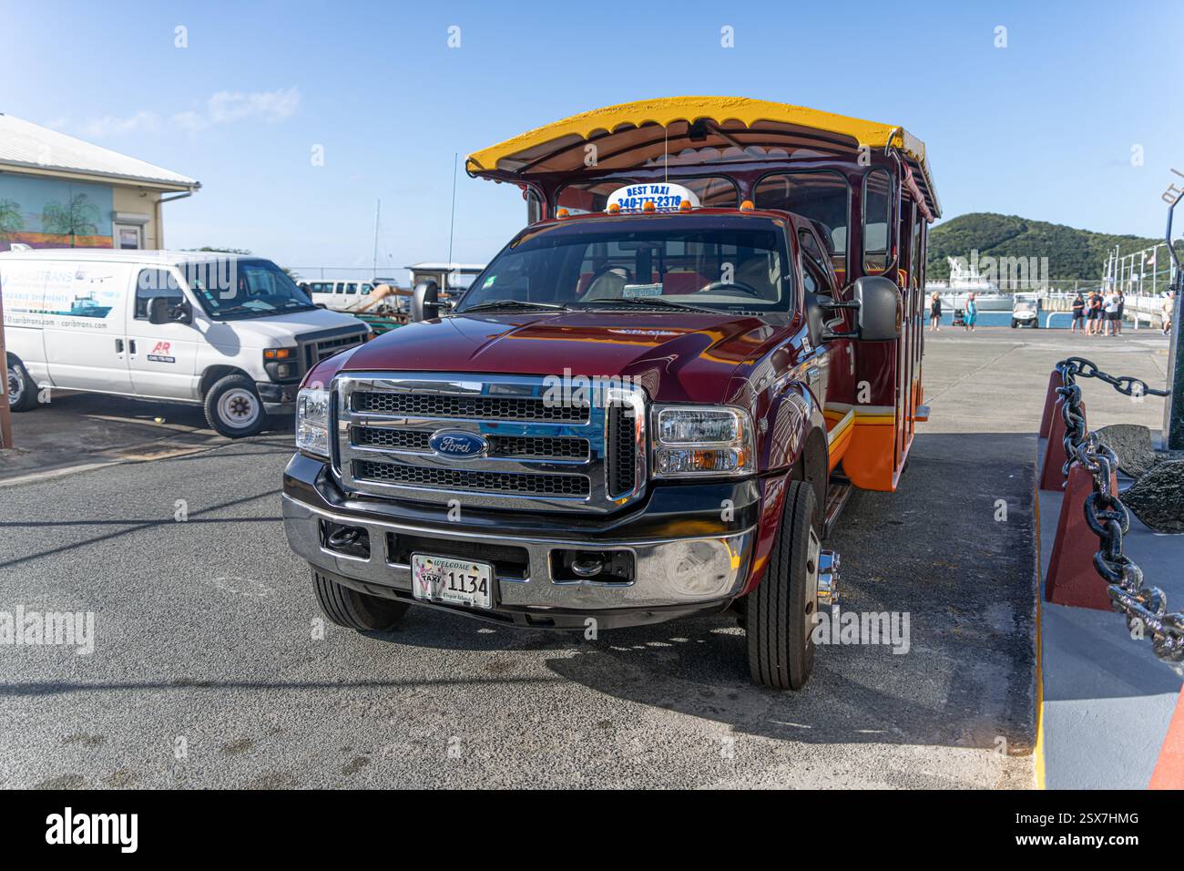 25 January 2025 - St Thomas US Virgin Islands - Island tour taxi Stock ...