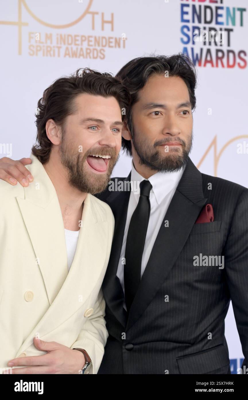 SANTA MONICA, USA. February 22, 2025: Tommy Bastow & Shinnosuke Abe at the 2025 Film Independent ...